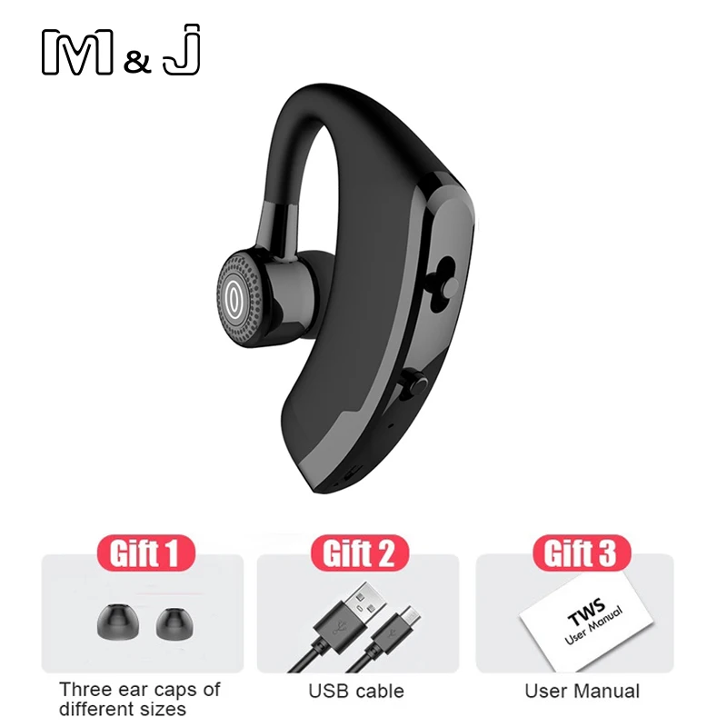 M-J-V9-Handsfree-Business-Bluetooth-Headphone-With-Mic-Voice-Control-Wireless-Bluetooth-Headset ...