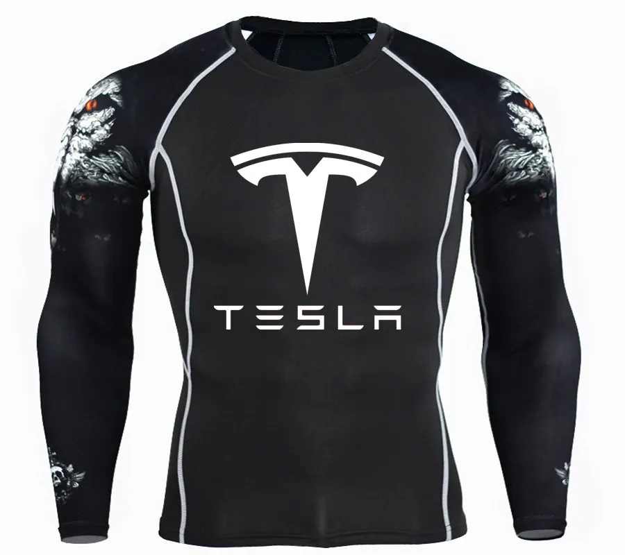 Tesla printing Clothing Mens MMA Fitness T Shirts Fashion 3D Teen Wolf ...