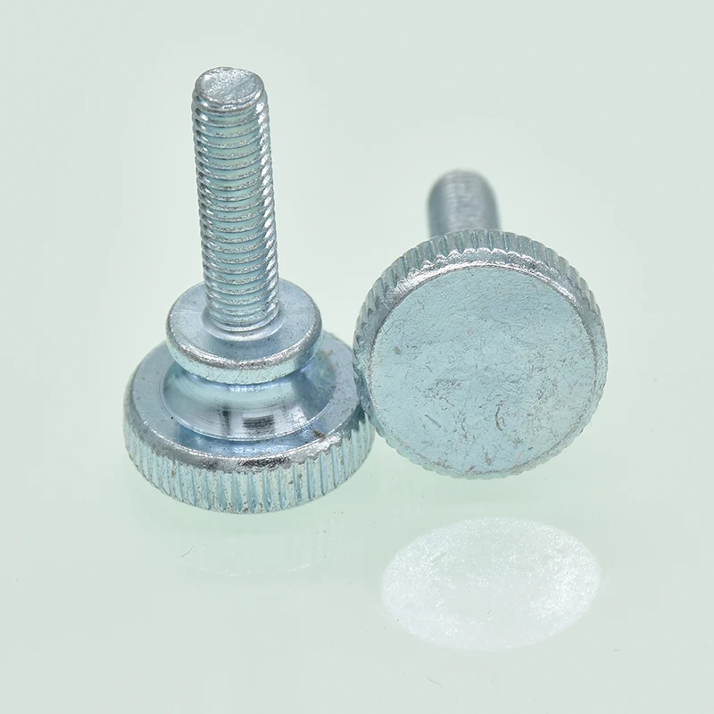 M6(10PCS)-35mm -Vis à molette moletées en acier au carbone, avec tête ...