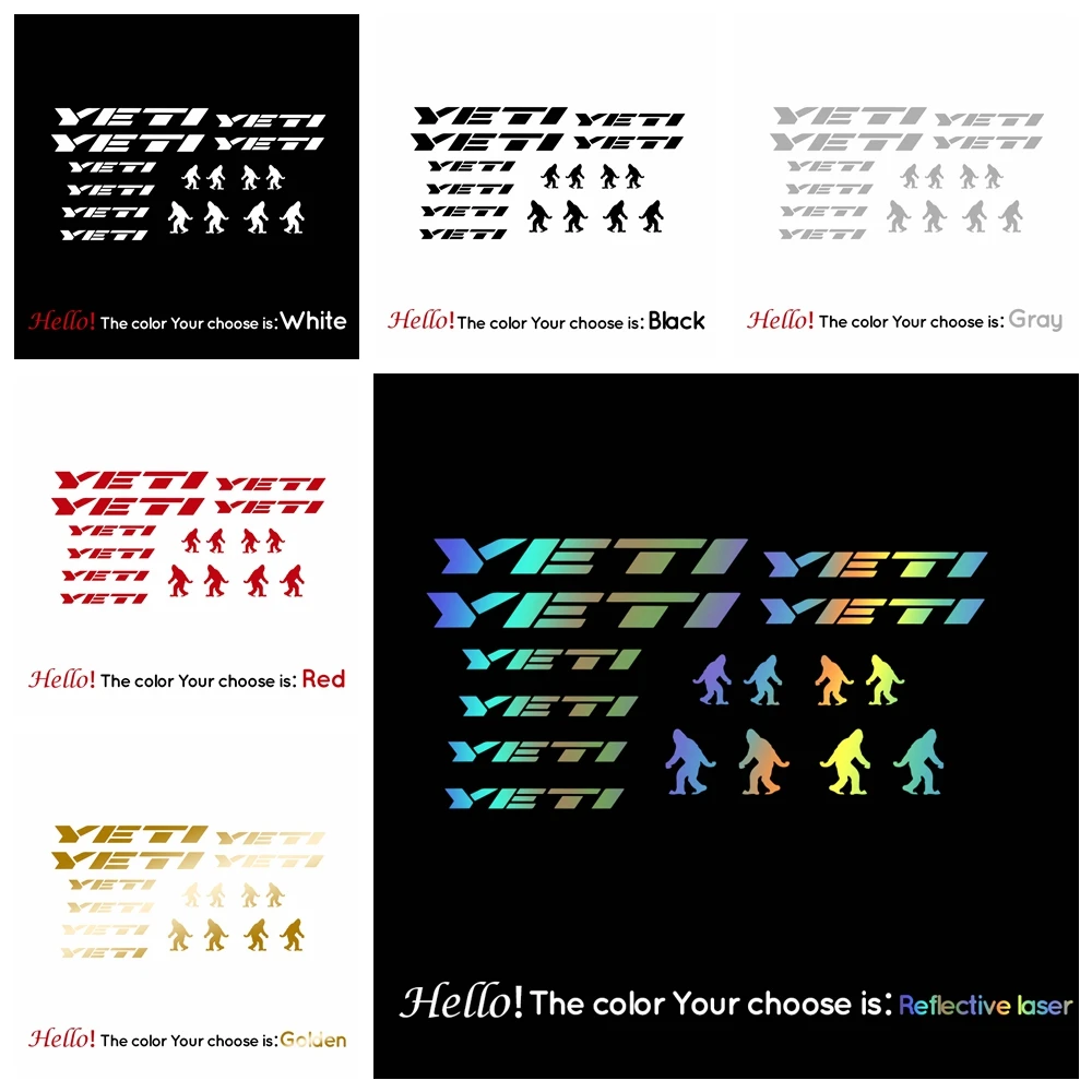 Waterproof Vinyl Cut Stickers Decals For Yeti Bicycles Bikes Cycles ...
