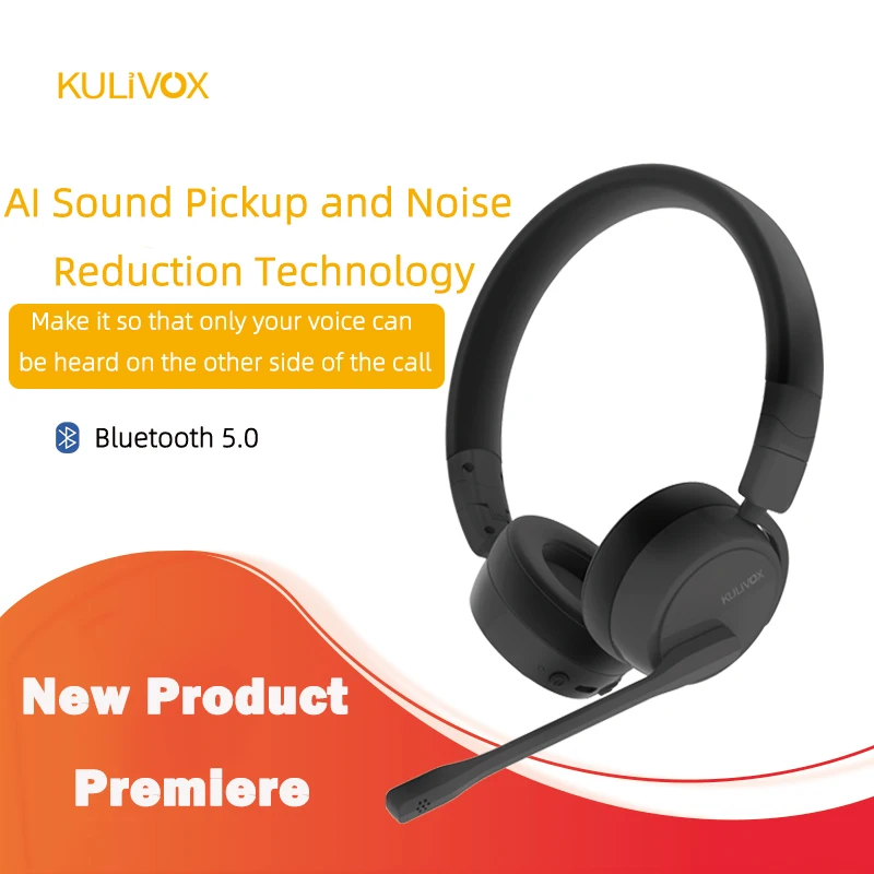KULIVOX-Wireless-Bluetooth-ENC-Noise-Cancelling-Over-Ear-Headset-with ...