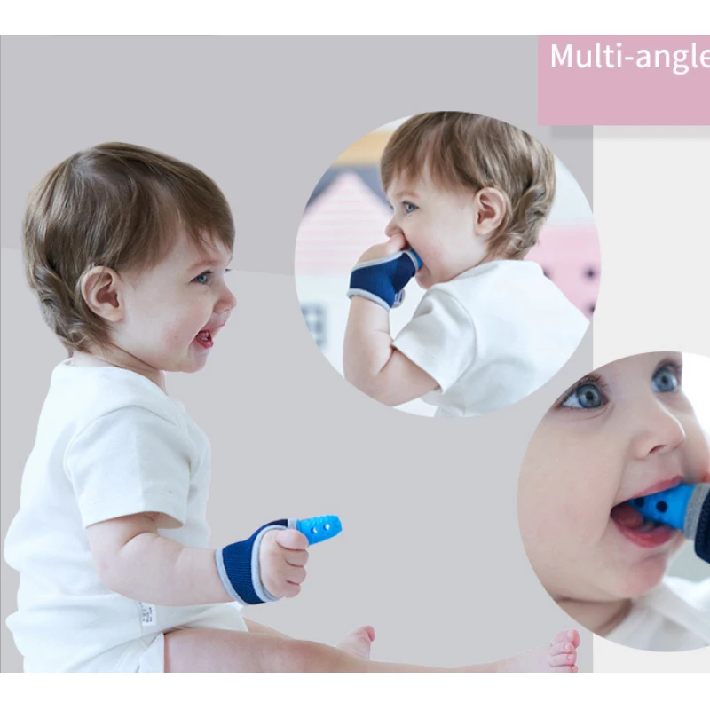 Nontoxic-Silicone-Baby-Kids-Child-Finger-Guard-Stop-Thumb-Sucking-Wrist ...