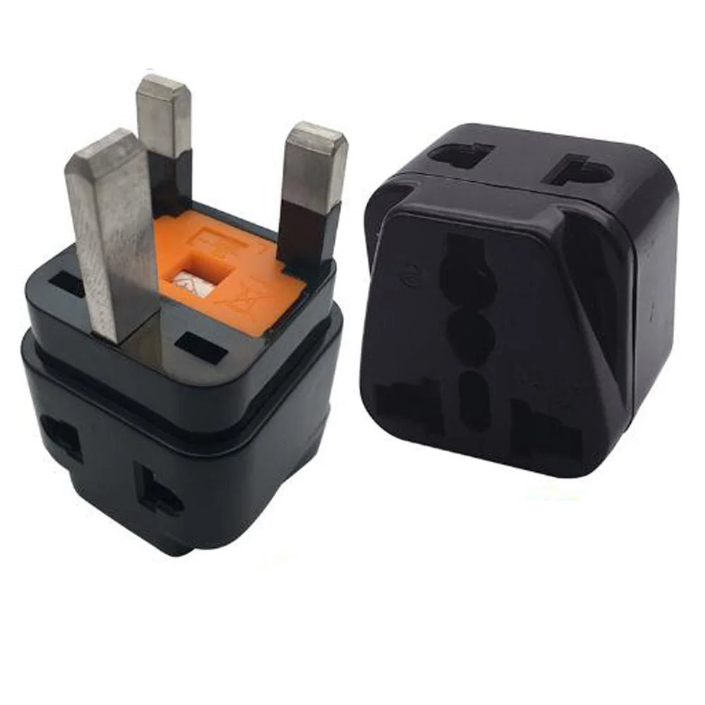 Black White 13a 250v Copper Uk Fused Electric Plug 2-into-1 Au Us Uk Eu ...