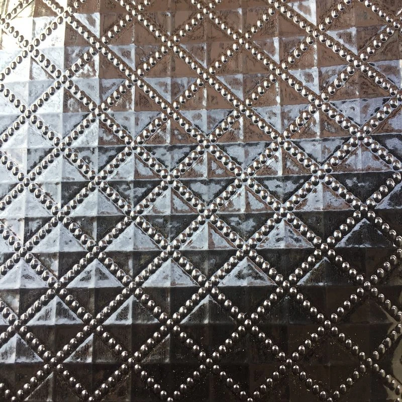 3D Shape Diamond Embossed Pattern Decorative Clutch Fabric PVC ...