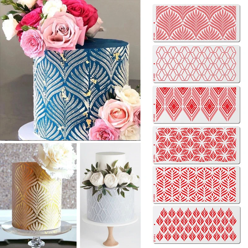 Diy Fondant Baking Mould Cake Stencil | Fondant Cake Stencil Template ...
