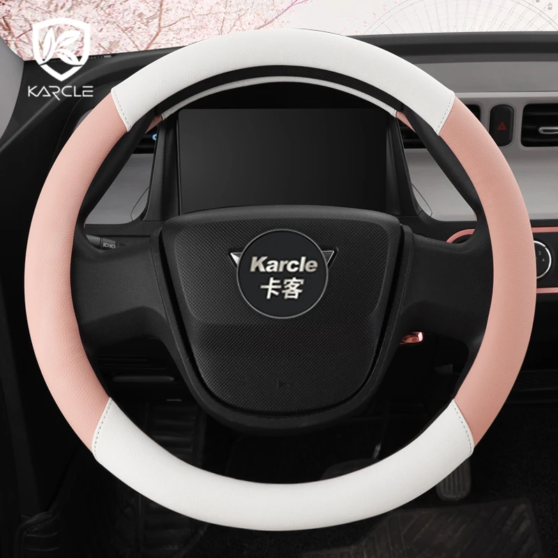 Car-Steering-Wheel-Cover-Leather-38CM-Universal-Auto-Steering-Wheel ...