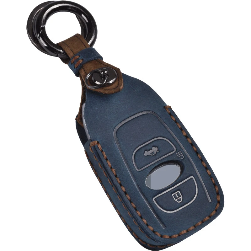 Genuine Leather Handmade Car Key Cover Key Case For Subaru Legacy Xv ...