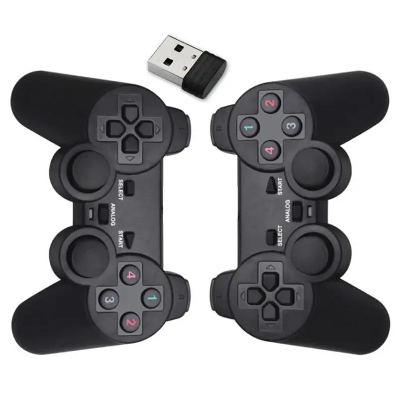 Mando inalámbrico USB con doble Mango para PC, Joystick con vibración ...