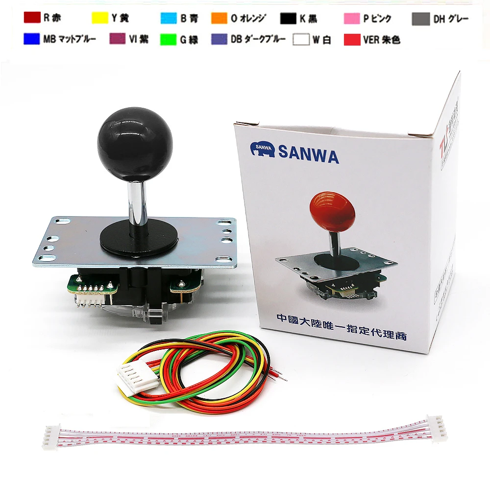 Original Japan Sanwa Joystick Jlf Tp 8yt Fighting Rocker With Topball ...