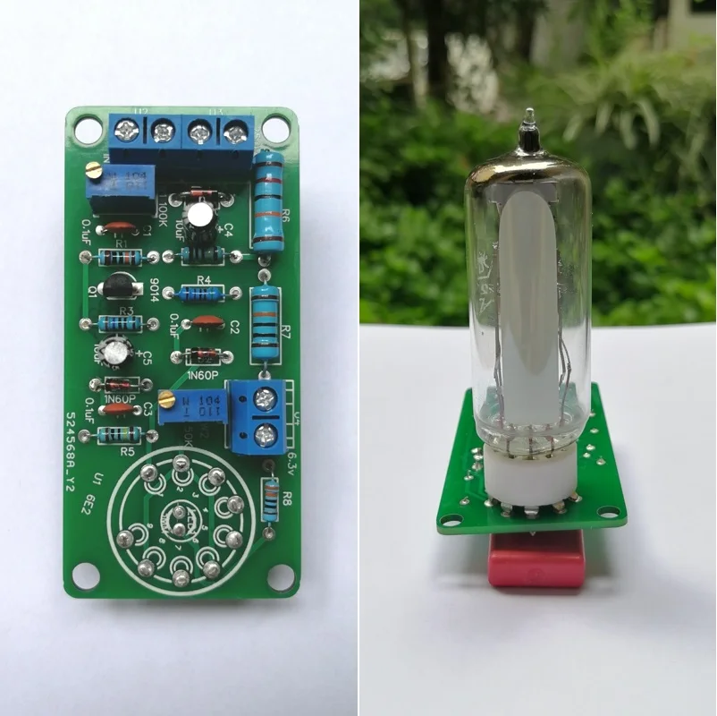 6E2-Tube-Cat-Eye-Driver-Board-Audio-Level-Fluorescent-Indicator-Radio ...