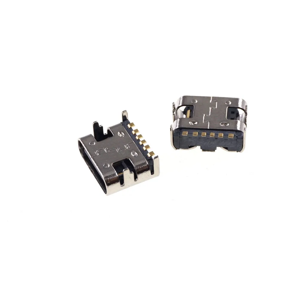 5Pcs-USB-3-1-Type-C-Connector-6-Pin-Receptacle-Right-Angle-Power-Charge ...