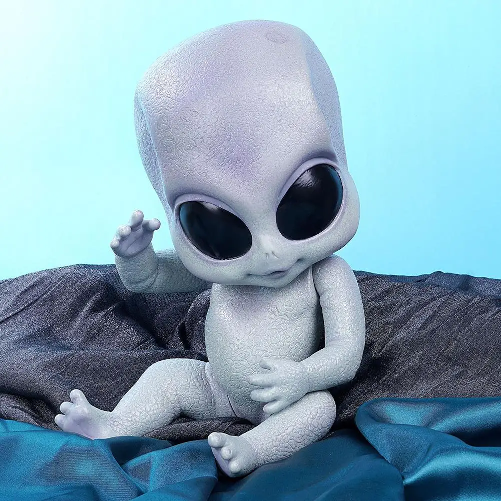 14 Inch Realistic Reborn Baby Alien Doll Hand-detailed Painting Full ...