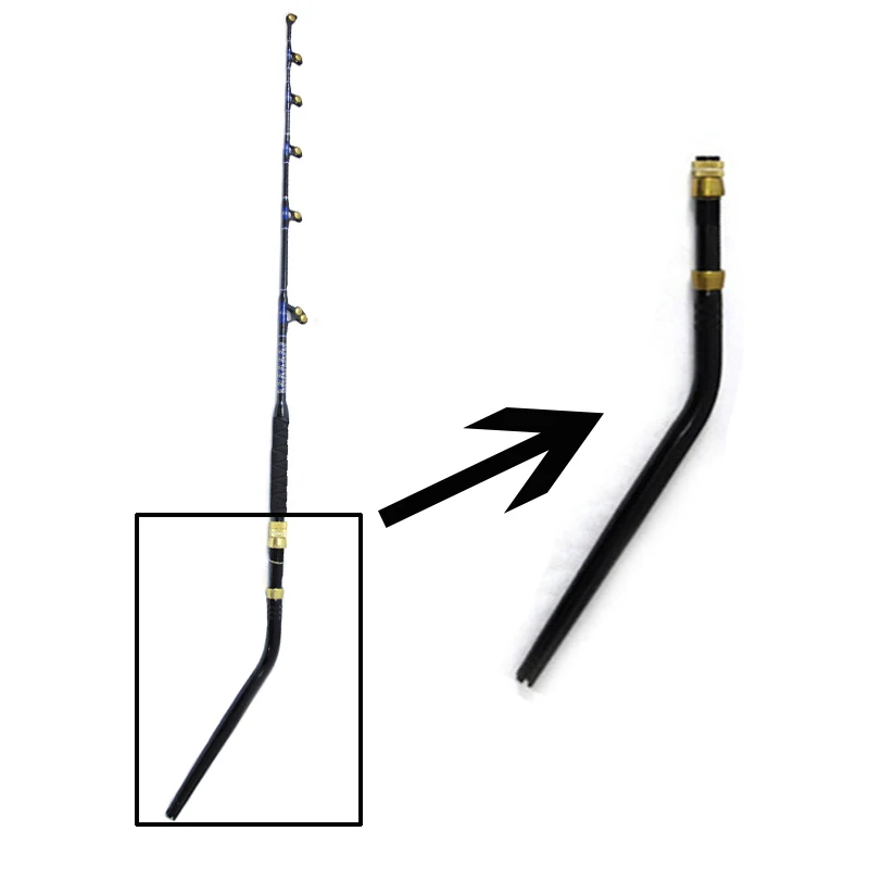 Topline Tackle Trolling Rod Aluminum Bent Butt For Big Game Rod Boat ...