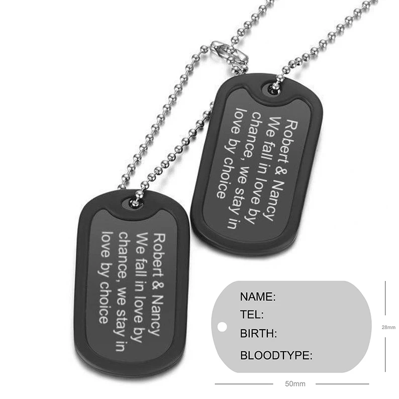 Personalized Stainless Steel Dog Army Tag Custom Engraved Name ID Photo ...