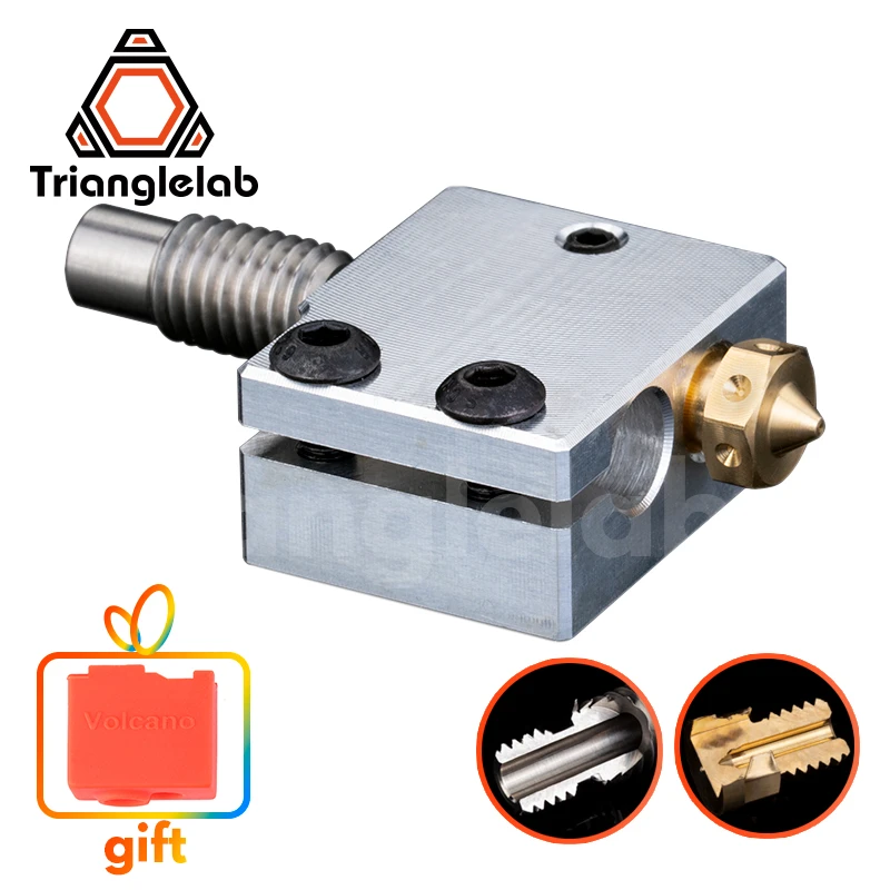 Trianglelab 3d Printer Volcano Heater Block + High Quality Nozzle ...
