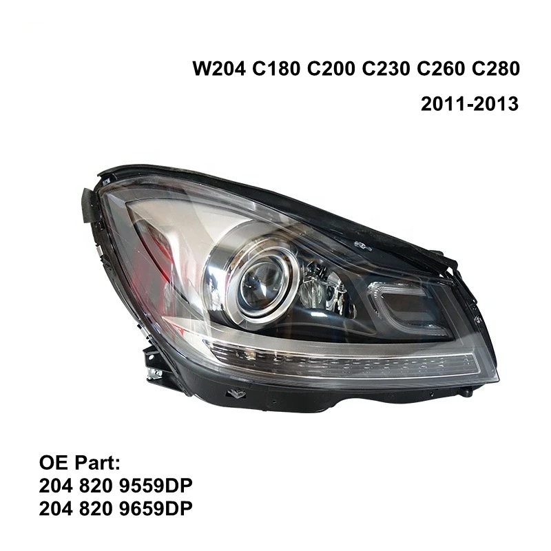 W204 faróis do carro plug and play 2011 2013 c180 c200 c230 c260 c280 ...