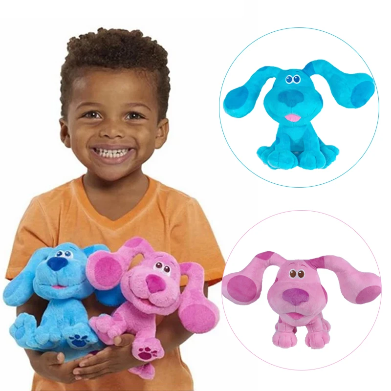 15-20cm-New-Cartoon-Cute-Blue-Dalmatian-Big-Ear-Pink-Dog-Stuffed ...