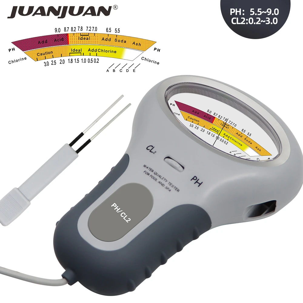 2 In 1 Chlorine Meter Tester Ph Chlorine Pc-101 Level Portable Digital ...