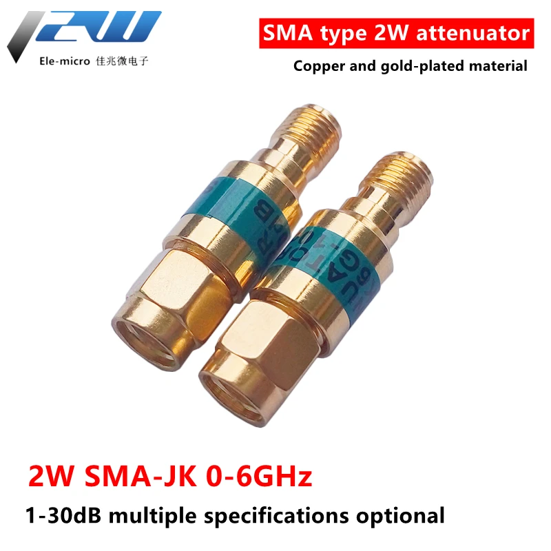 1PCS 2W DC-6GHz SMA Male to SMA Female Coaxial RF Attenuator, 1/2/3/5/6/10/15/30db Attenuator ...