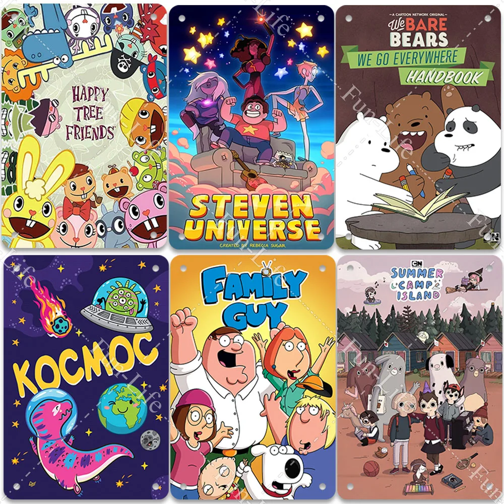 Cartoon Movie Vintage Metal Tin Signs Classic Retro Metal Poster Plate ...