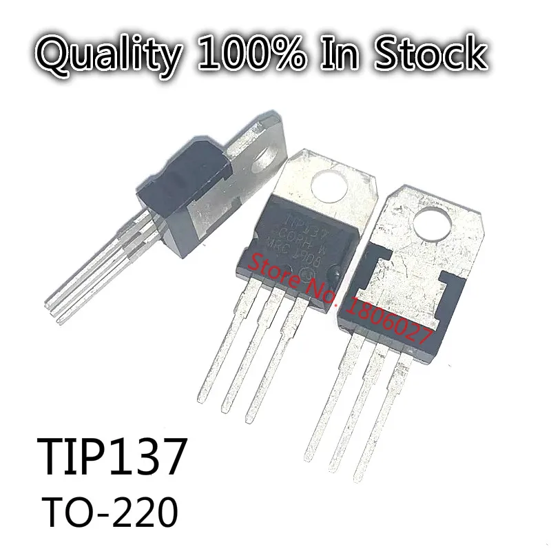 10pcs/lot Tip137 100v / 8a / 70w To-220 Pnp Darlington Power Transistor ...