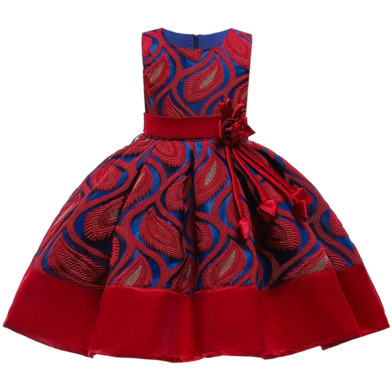 Summer girls small fresh princess dress stars embroidered lace children ...