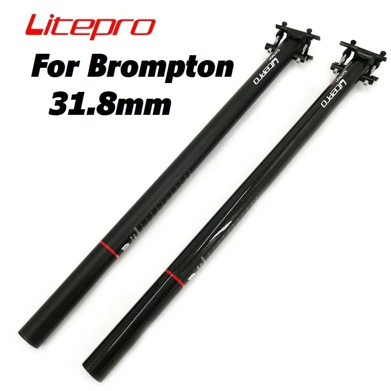Litepro-Folding-Bike-Carbon-Fiber-Seatpost-31-8mm-580mm-For-Brompton ...