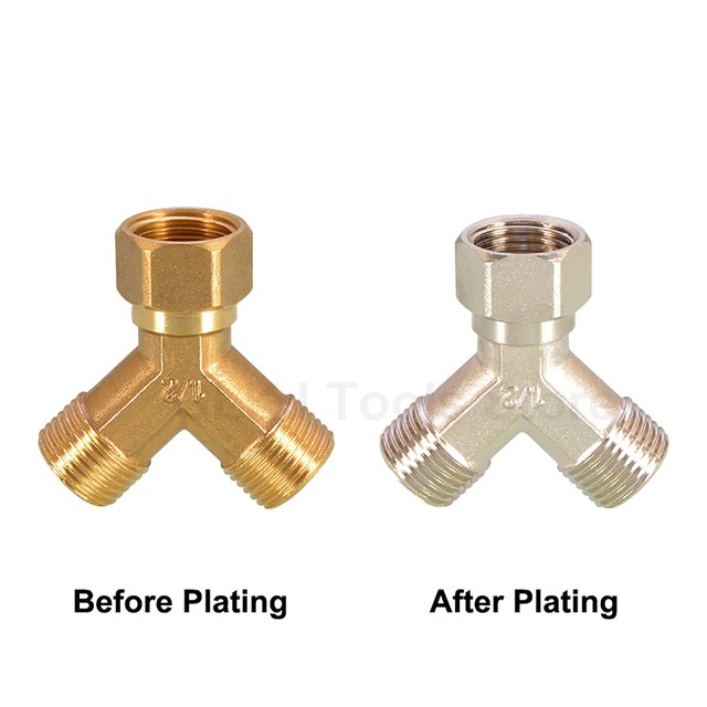 4 Way Cross BSP Equal Cross Fitting – Nickel Plated Brass, 4-Way ...