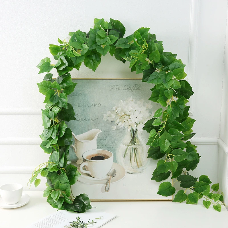 Artificial Green Radish Vine Vivid Simulation Flowers Wall Hanging ...