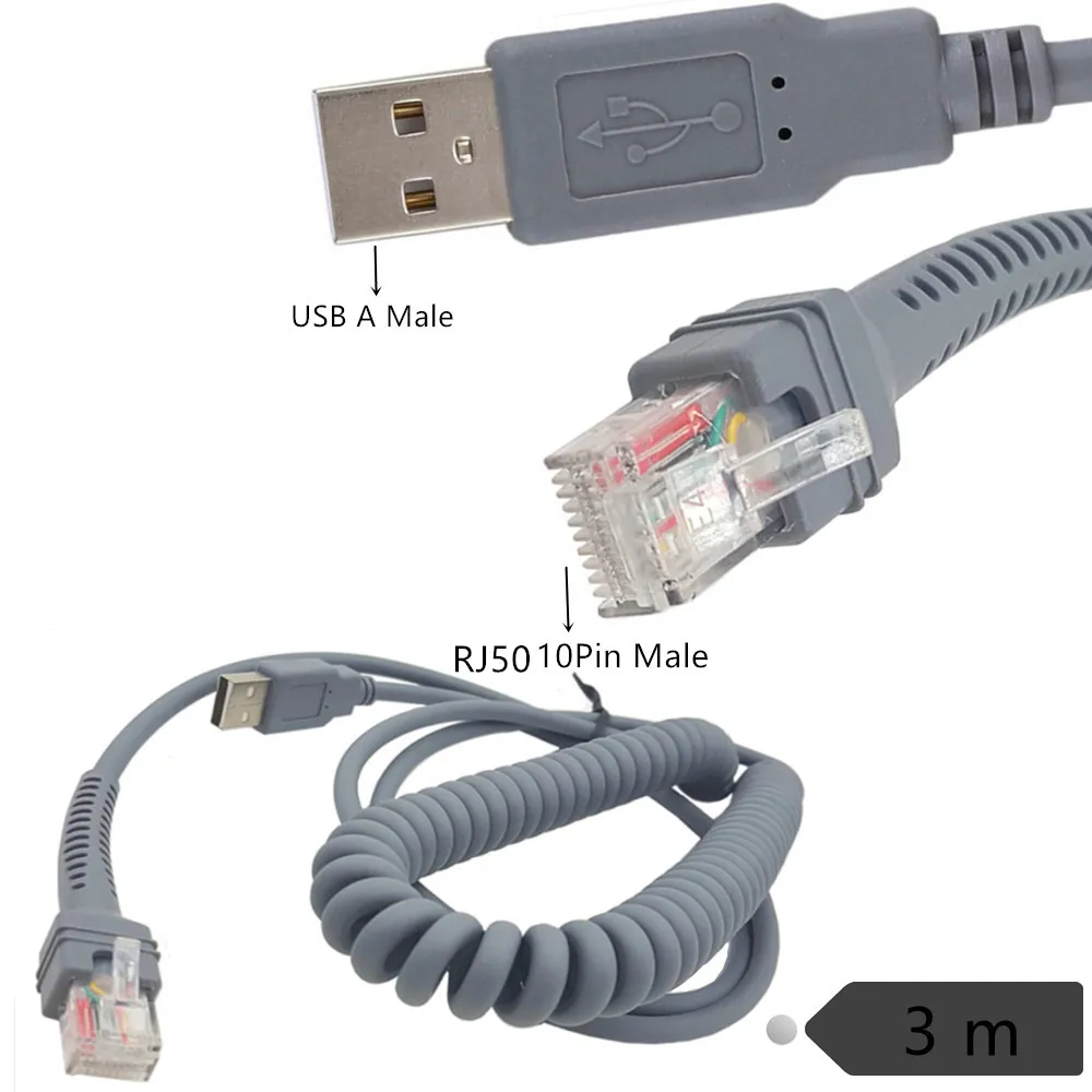 ERE Symbol Ls2208 USB Cable, Motorola Symbol Barcode Scanner Ls2208ap ...