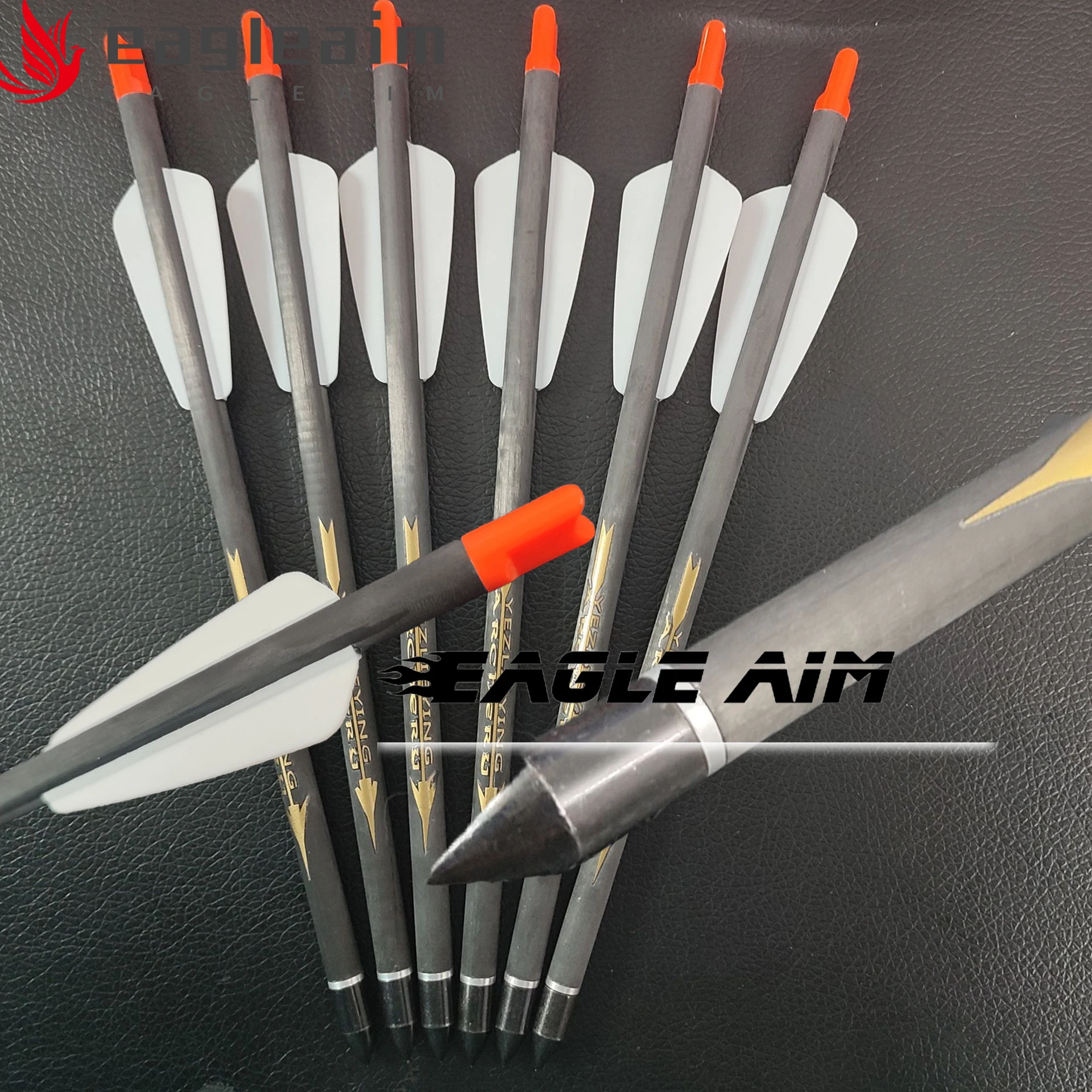 6-12-24-36-48PCS-Carbon-Arrows-Crossbows-Bolts-2inch-White-Plastic ...