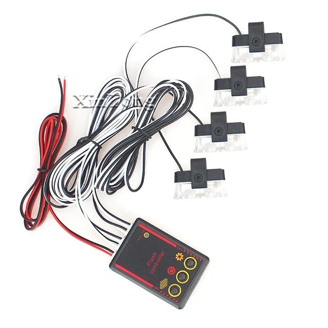 4X2 Ambulance Police Light 2 LED DC 12V Warning 8W Car Truck FSO ...