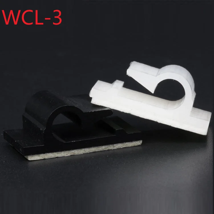 10pcs WCL 3 Cable Clamps Self Adhesive Wire Tie Fix Clip Car Cord ...