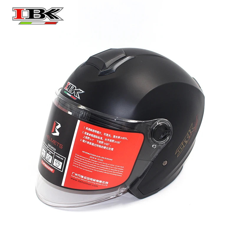 IBK 3/4 Safety Helmet Motorcycle Electric Bicycle Casco Unisex Anti UV Double Lens protective ...
