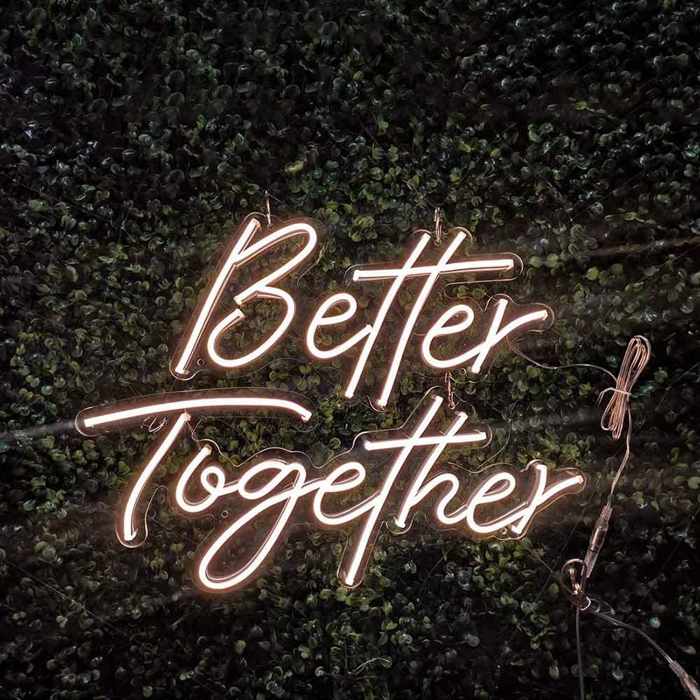 Better Together Led Neon Sign Indoor Wall Lights Party Wedding Shop ...