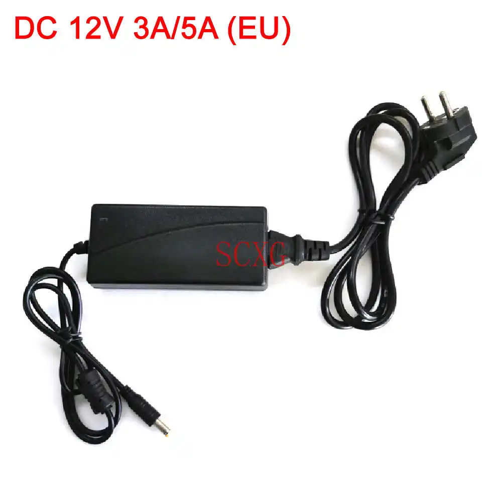 Us/uk/eu Plug Cord Dc 12v 3a Or 5a With Short Circuit Automatic ...