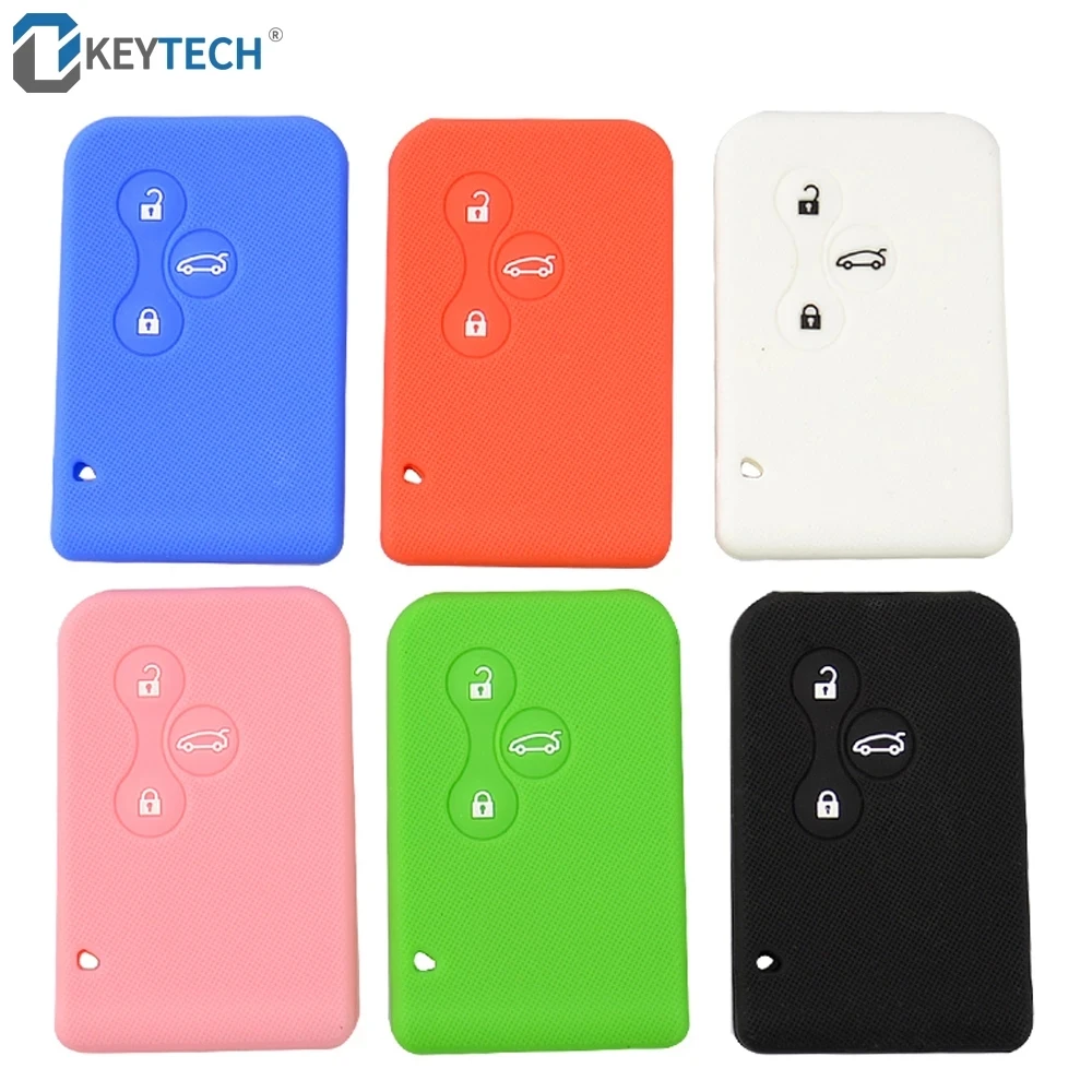 Okeytech Silicone Rubber Car Key Card Case Cover For Renault Clio ...