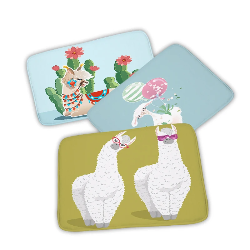 Cartoon-LLama-Kitchen-Rugs-Cute-Alpaca-Carpet-The-Hallway-Carpets ...