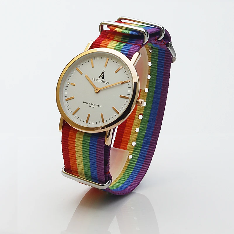 LGBT Pride Rainbow Stainless Steel Wristwatch - Queerks™