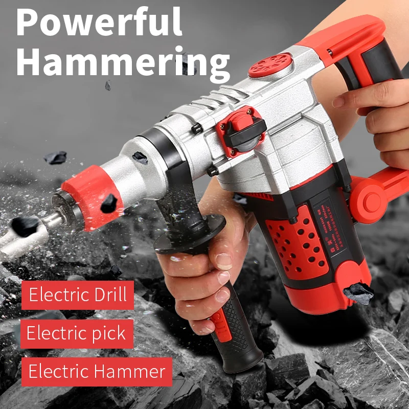 Rotary Hammer Drill 2200W Electric Hammer Industrial Grade Electric ...