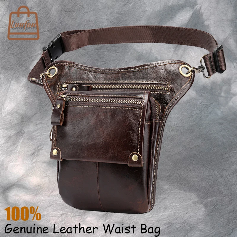 Leather Leg Bags Men | Waist Small Bag Leg Men | Genuine Leather Leg ...