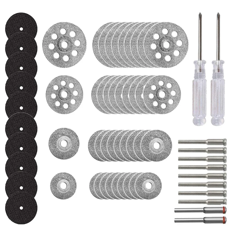 62Pcs Rotary Cutting Wheels Tool Kit Saw Blades and Resin Cutting ...