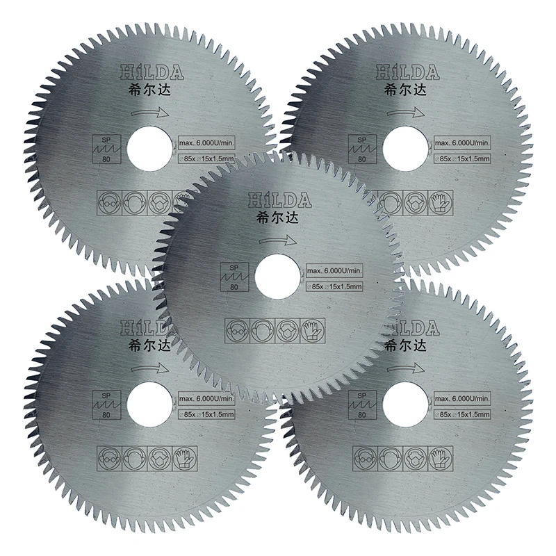 85x80Teeth-HSS-PVC-Disk-Plastic-Cutting-Blade-Wheel-5pcs-lot-Spare ...