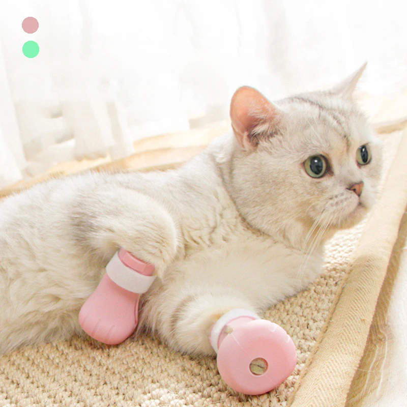 Pet Cat Claw Cover Anti-scratch Cat Boots Bath Washing Nails Foot Cover ...