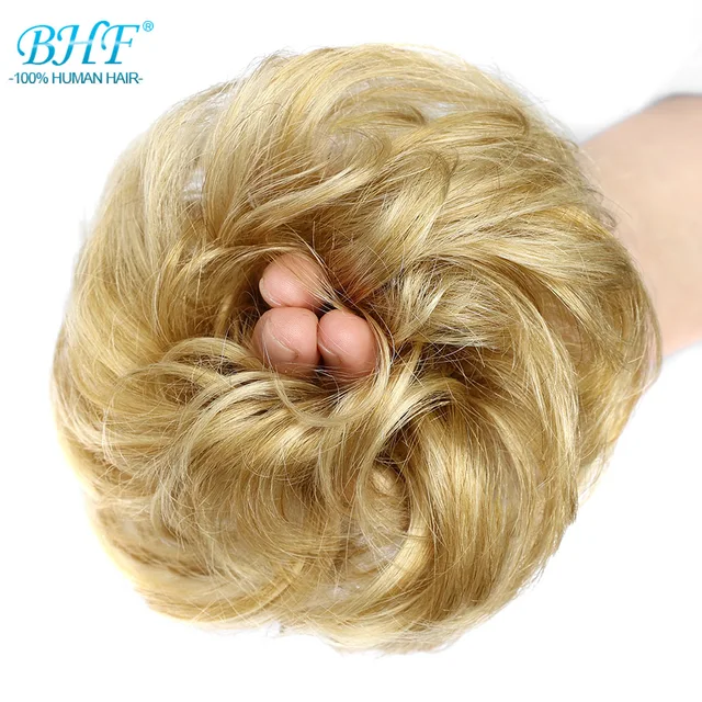 Natural human hair buns (Brand - BHF) - Hair.lk