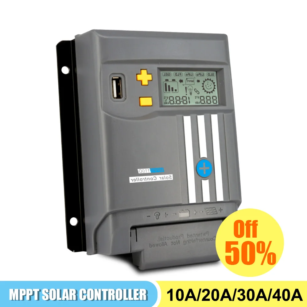 Mppt Solar Charge Controller Solar Panel MPPT LCD Display 10A 20A 30A ...