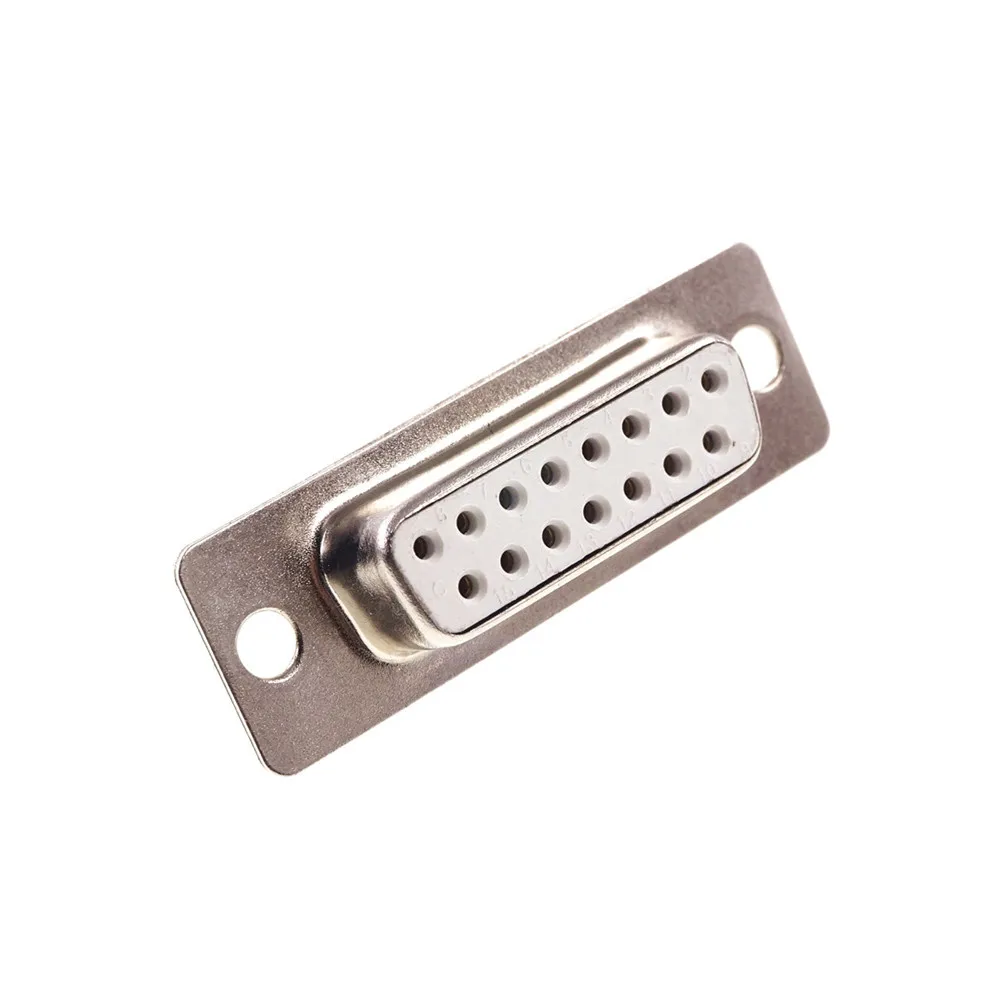 20Pcs D-SUB Connector 15 Position Receptacle Socket Solder Wire Type ...