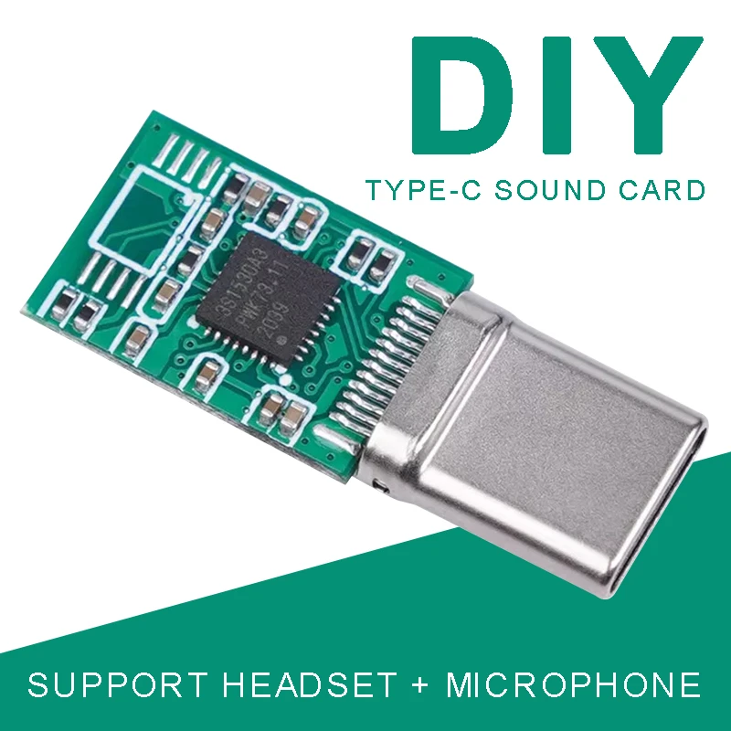 Pohiks 1pc High Quality Diy Usb Type-c Sound Card Durable 3s1530a ...