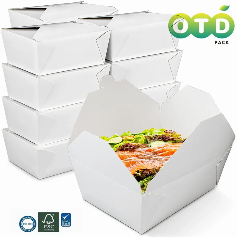 Disposable-Take-Out-Food-Containers-Microwaveable-Kraft-White-Take-Out ...