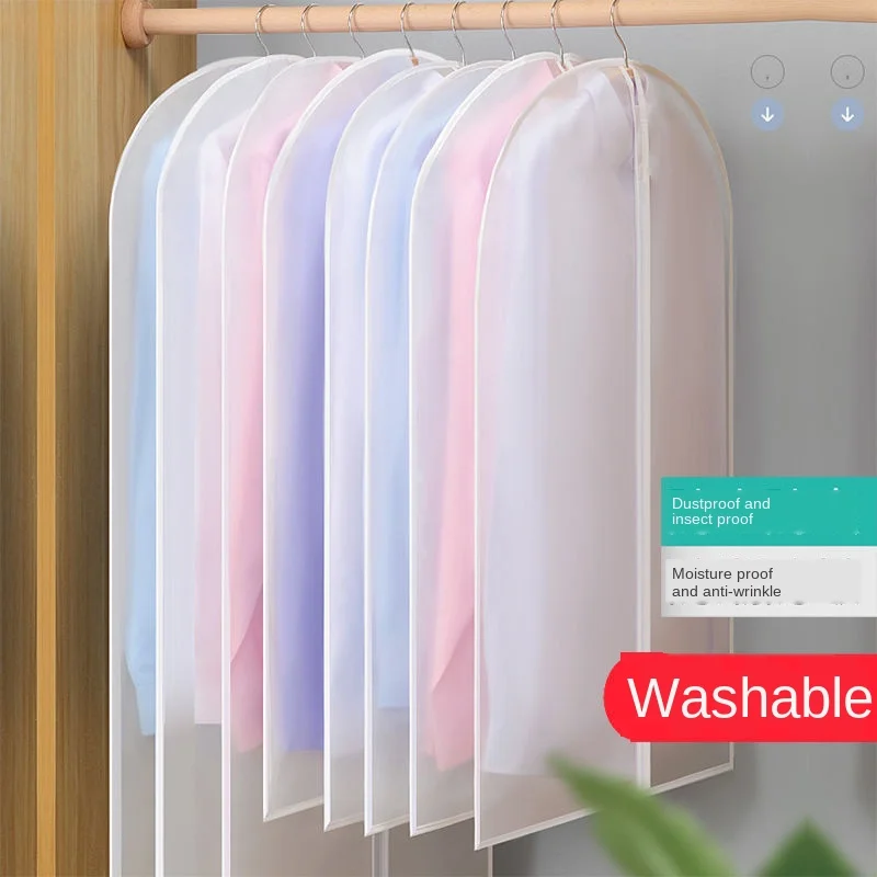 3pcs-set-Clothes-Hanging-Garment-Dress-Suit-Coat-Dust-Cover-Home ...
